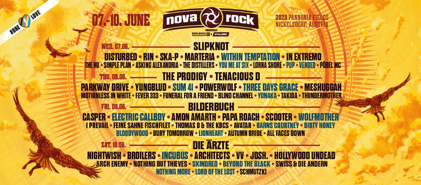 Znani novi nastopajoči na festivalu Nova Rock 2022 - ROCK HARD